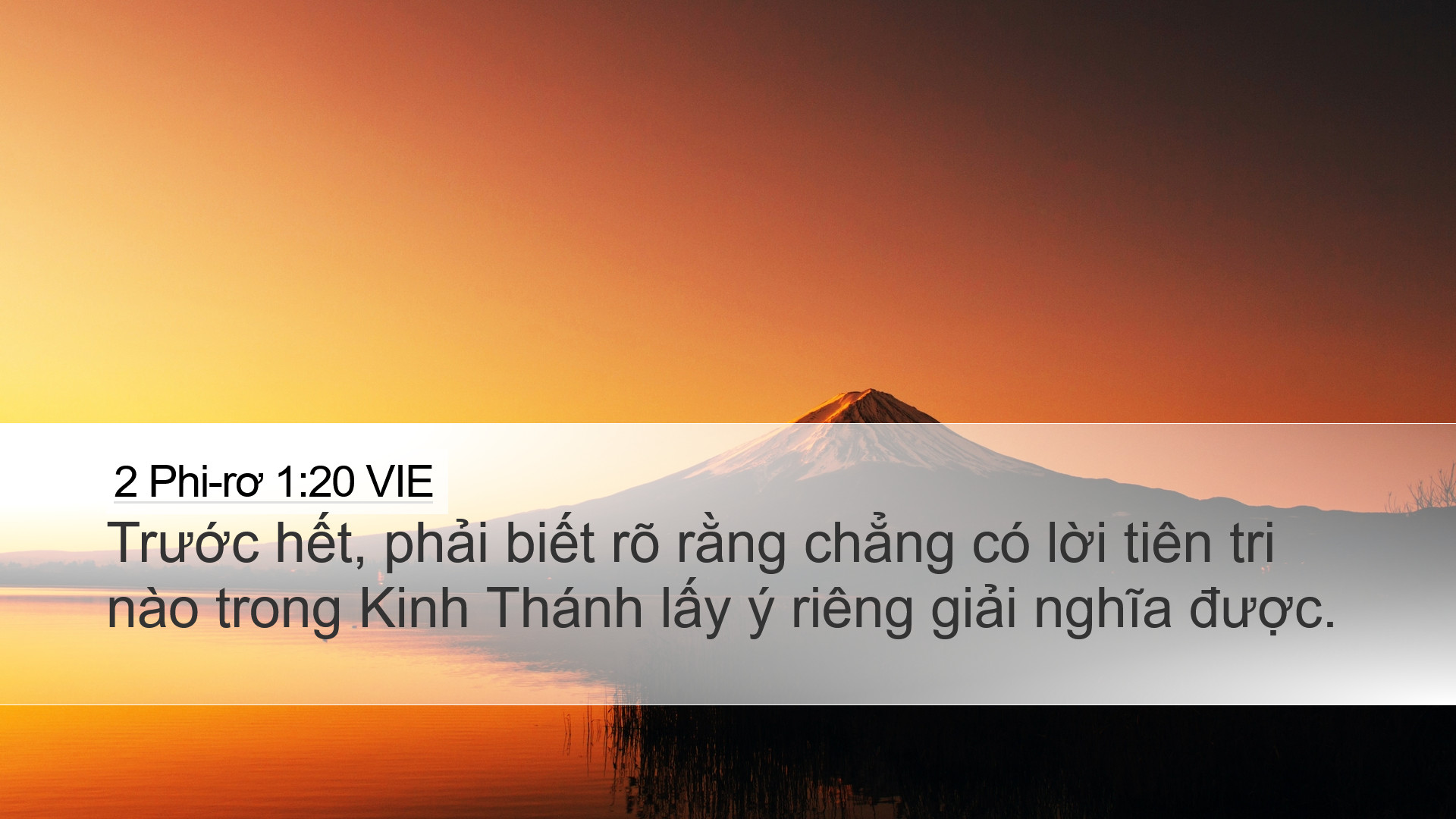 2 Phi-rơ 1:20 VIE Desktop Wallpaper - Trước hết, phải biết rõ rằng chẳng