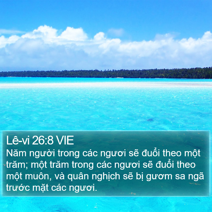 Lê-vi 26:8 VIE - Năm người trong các ngươi sẽ đuổi