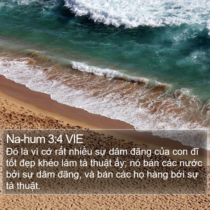 Na-hum 3:4 VIE - Đó là vì cớ rất nhiều sự dâm đãng