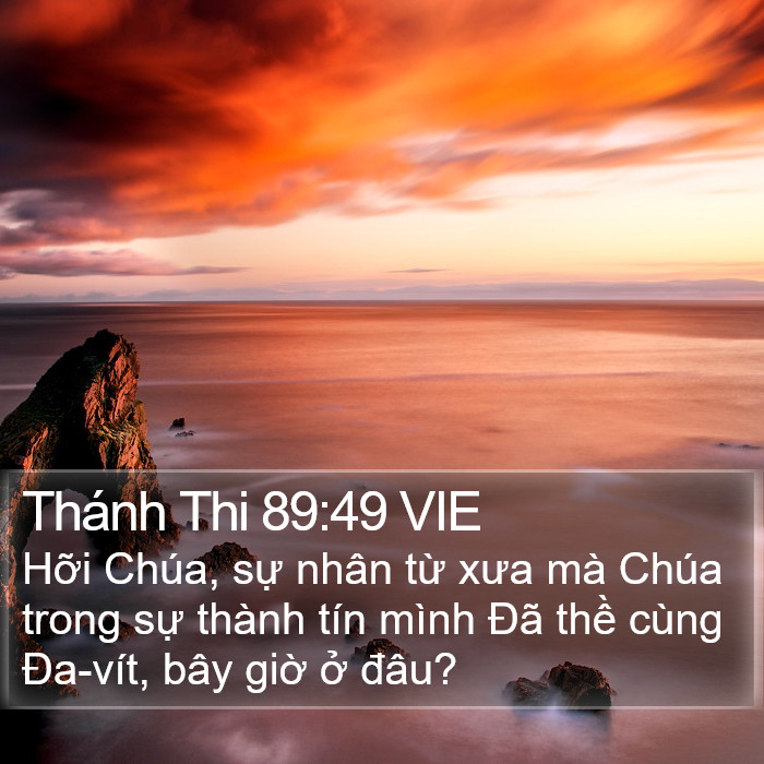 Thánh Thi 89:49 VIE - Hỡi Chúa, sự nhân từ xưa mà Chúa trong