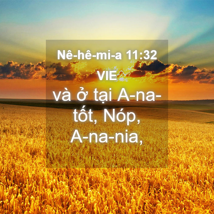 Nê-hê-mi-a 11:32 VIE - và ở tại A-na-tốt, Nóp,